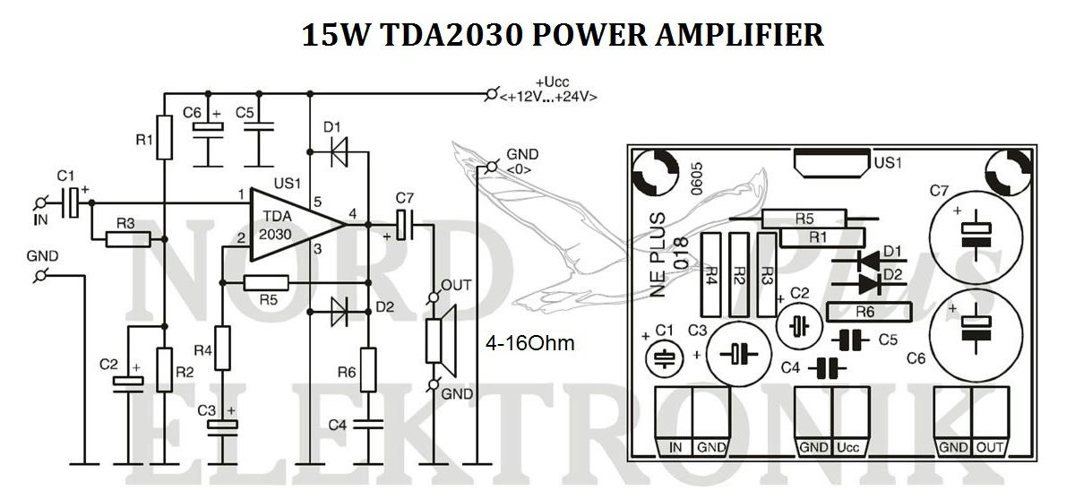 15W Amplifier TDA2030 - YouTube